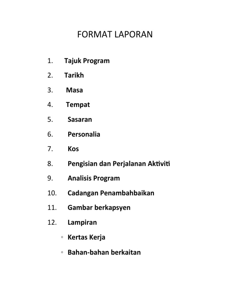 Format Laporan | PDF