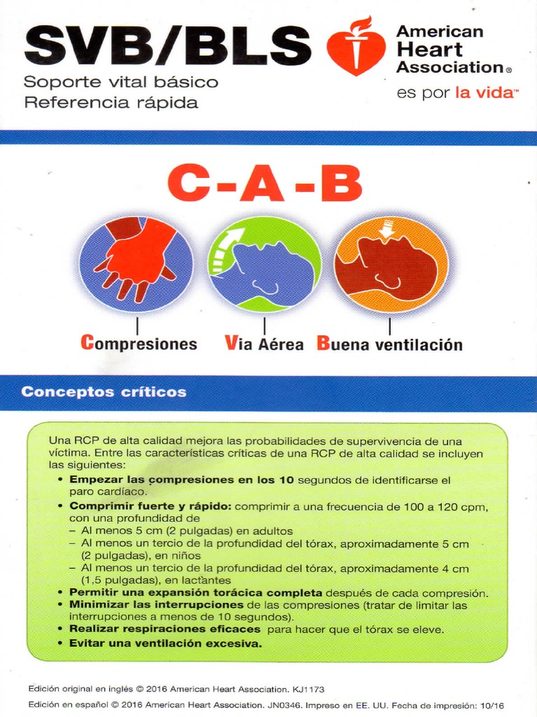 Reanimación AHA 2015 | PDF