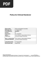 Clinical Handover Guideline | PDF | Patient | Health Professional