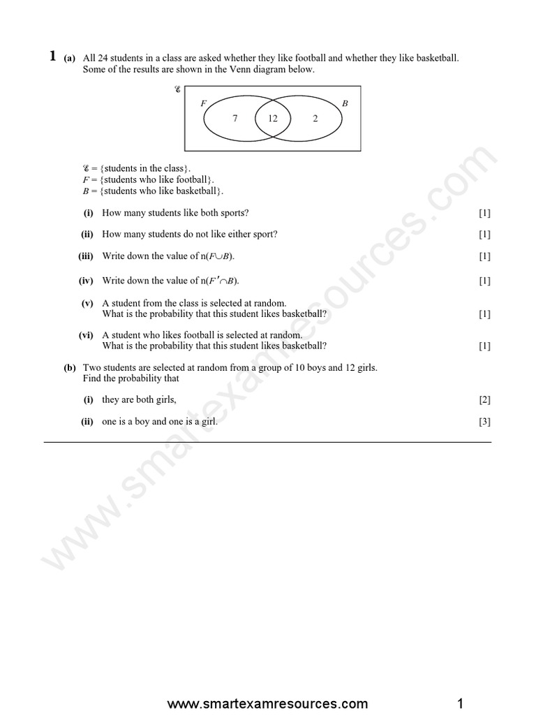 IGCSE Topic Wise Math Past papers-Sets-MARKING SCHEME | PDF | Number ...