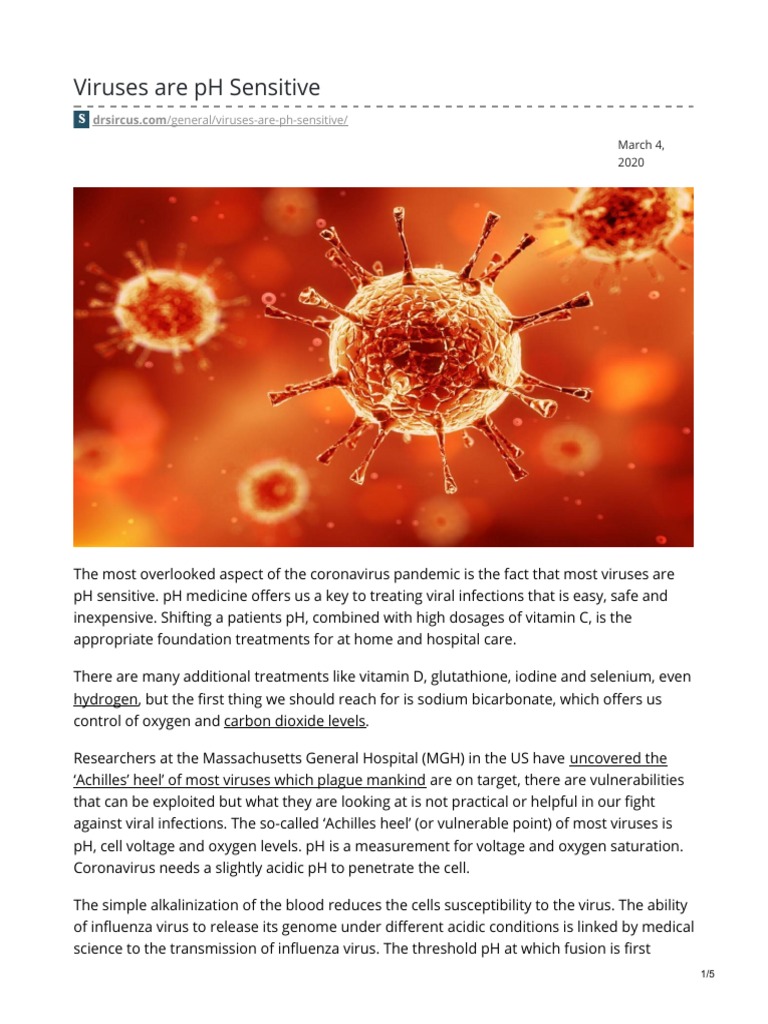 pH Medicine: A Key to Viral Defense | PDF