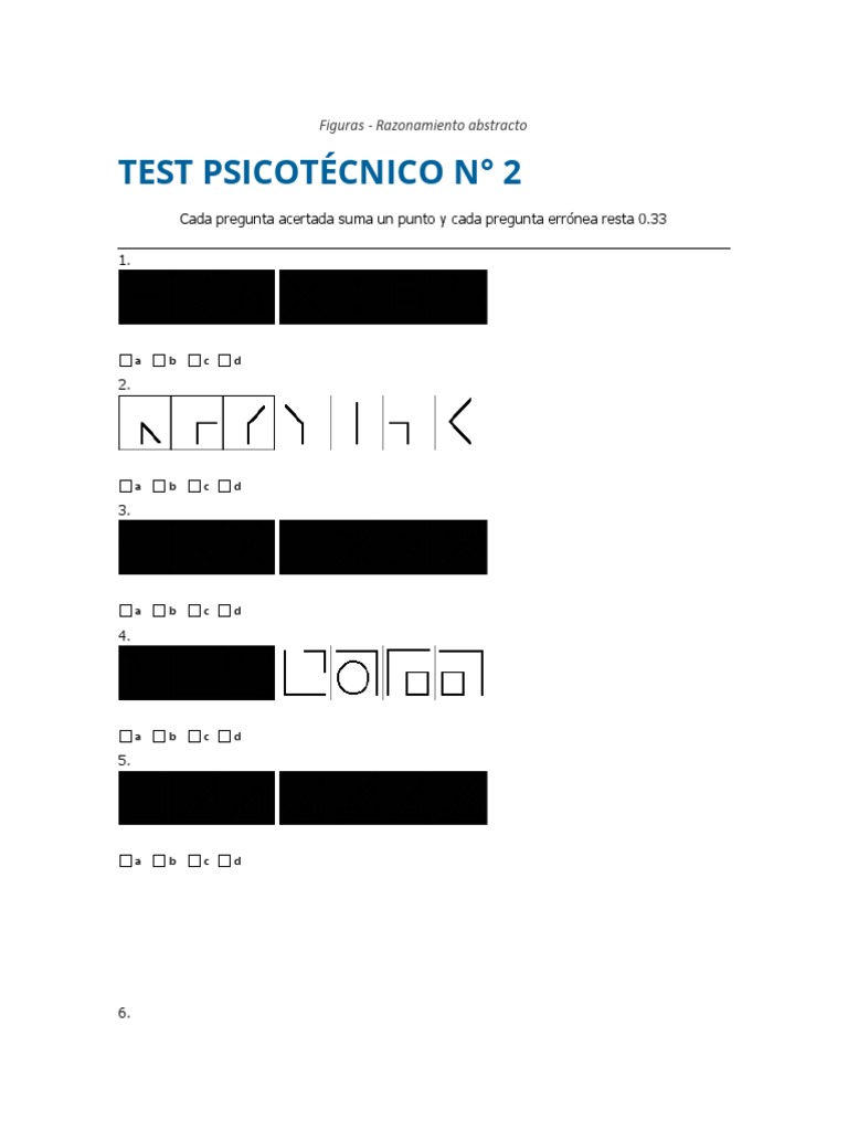 Test de razonamiento abstracto | PDF