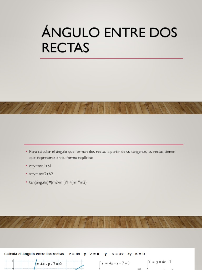 Ángulo Entre Dos Rectas | PDF