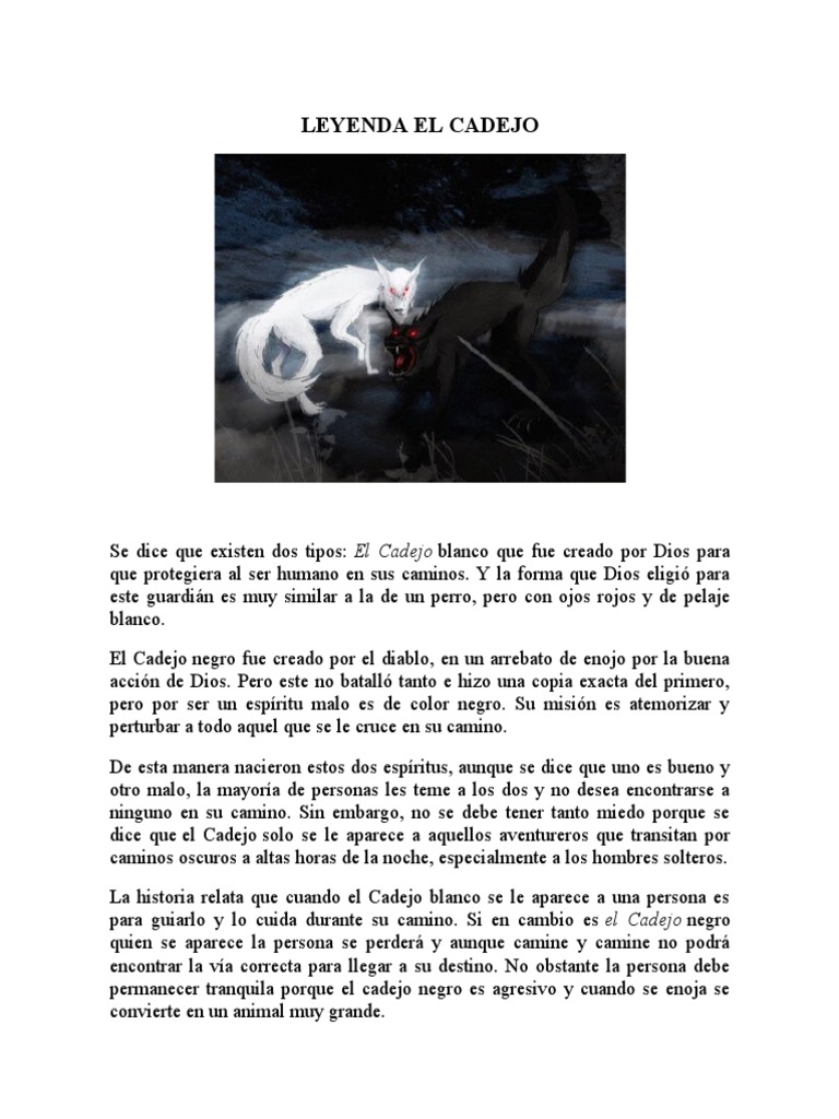 Leyenda El Cadejo | PDF