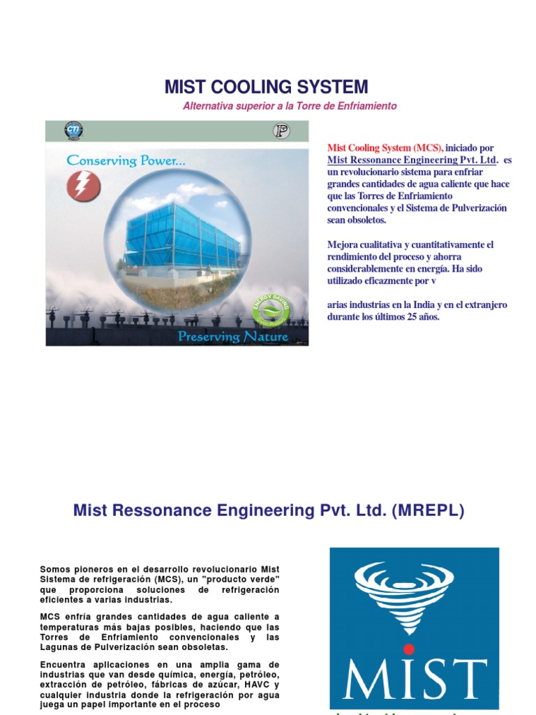 MIST Cooling System | PDF | Refrigeración | Agua