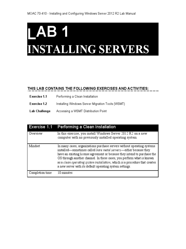 Windows Server 2012 R2 Lab Manual | PDF | Microsoft Windows | Operating ...