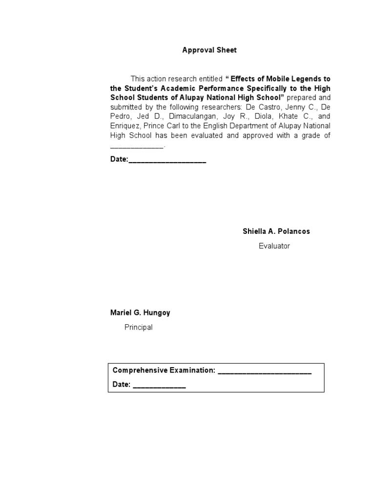 Acknowledgement and Approval Sheet