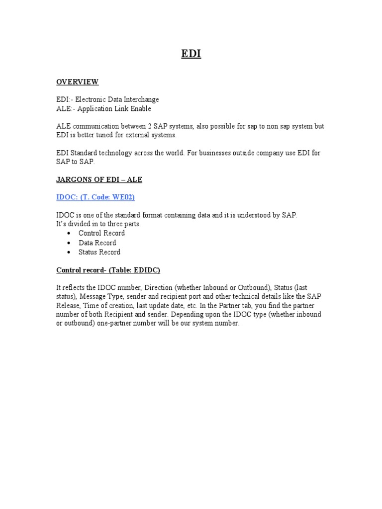 EDI Guide for Sending and Receiving Data | PDF | Electronic Data Interchange | Internet Protocol ...