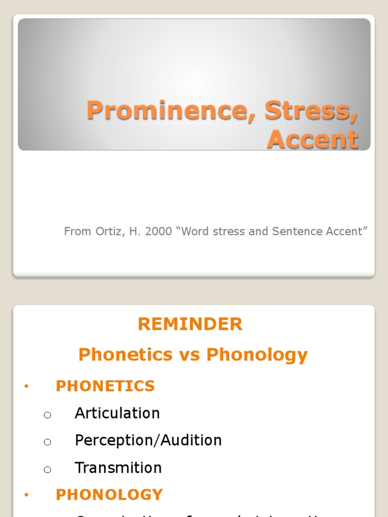Understanding Prominence in Phonetics | PDF | Stress (Linguistics ...