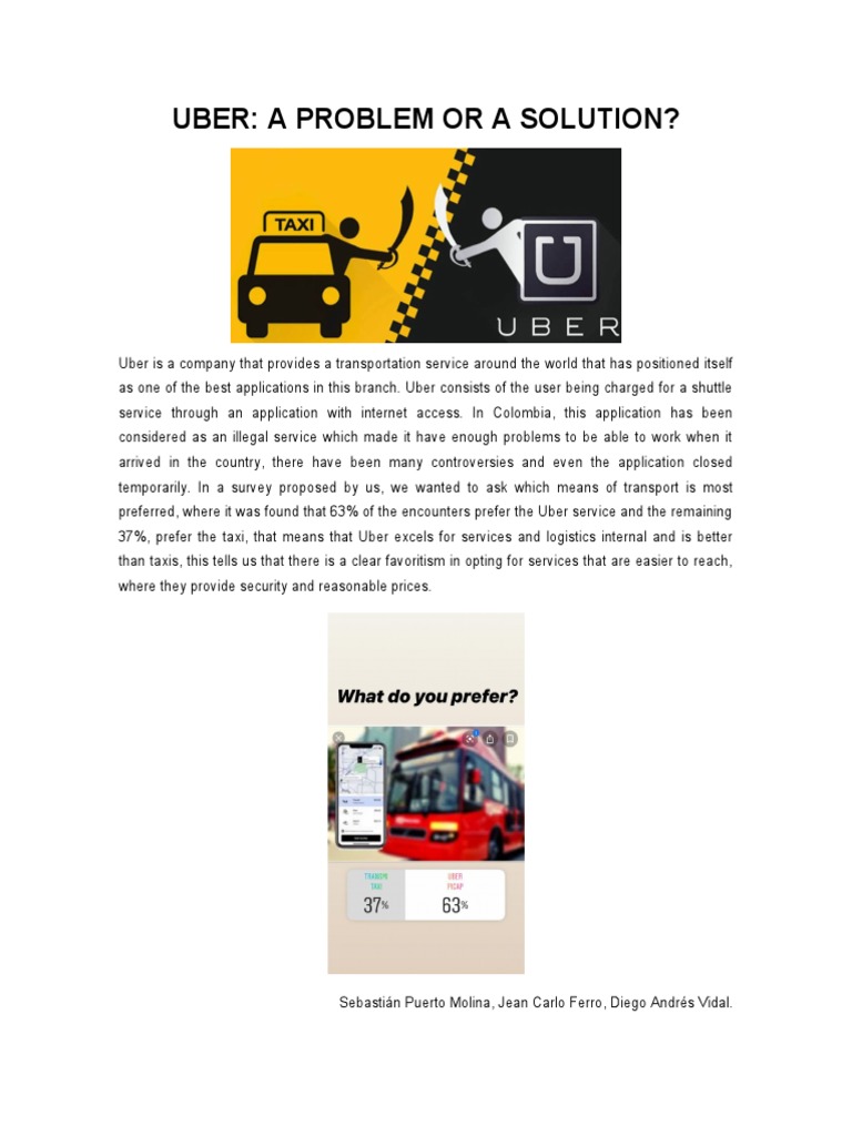 Uber: A Problem or A Solution? | PDF