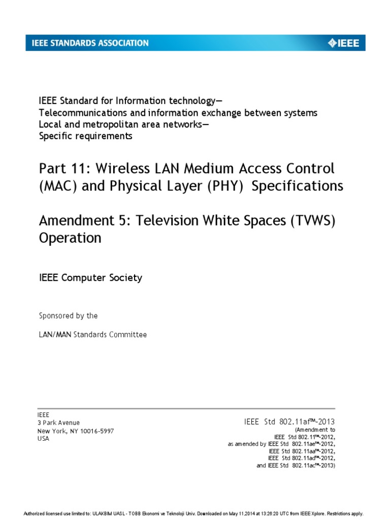 Ieee Standard For Information Technology Telecommunications and | PDF ...