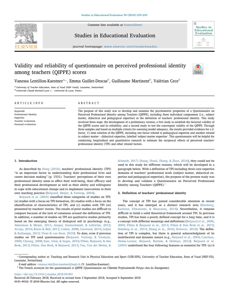 Studies in Educational Evaluation: A B B B | PDF | Expert | Factor Analysis