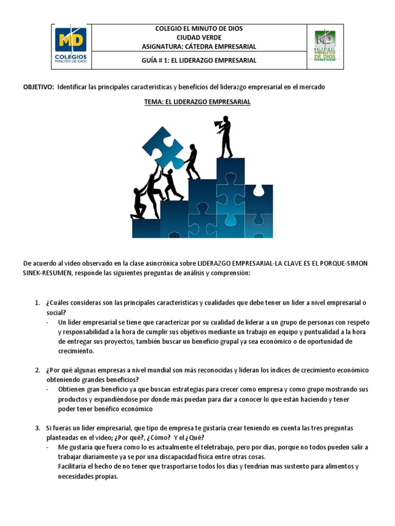 El Liderazgo Empresarial PDF | PDF | Negocios