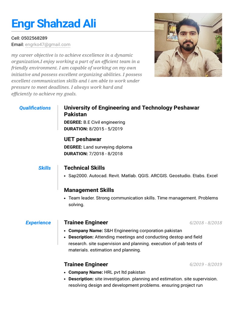 Engr Shahzad Ali: University of Engineering and Technology Peshawar ...