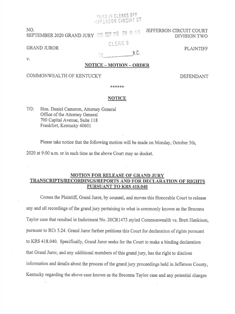 Grand Jury Notice | PDF