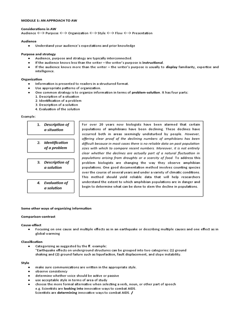 An Approach to Academic Writing: Considerations for Audience, Purpose ...