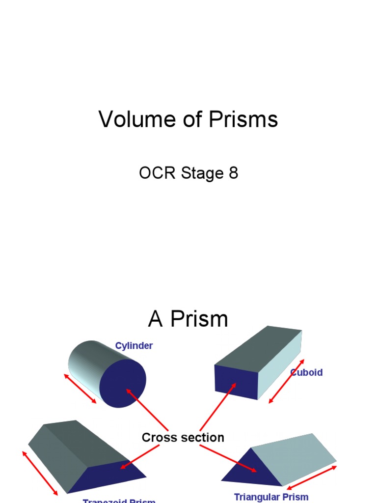 Volume of Prisms | PDF