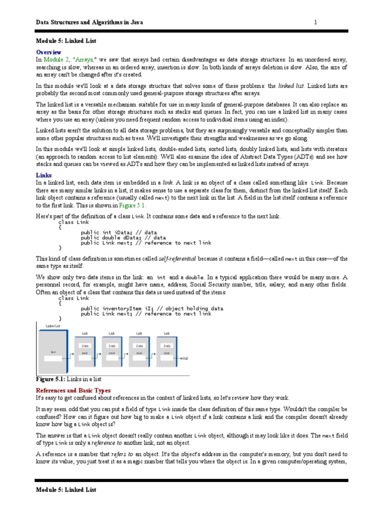 Module 2 Arrays Data Structures And Algorithms In Java 1 Module 5 3617