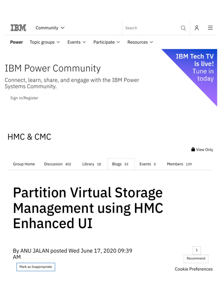 HMC & CMC - IBM Power Community | PDF | Http Cookie | Computer Data Storage