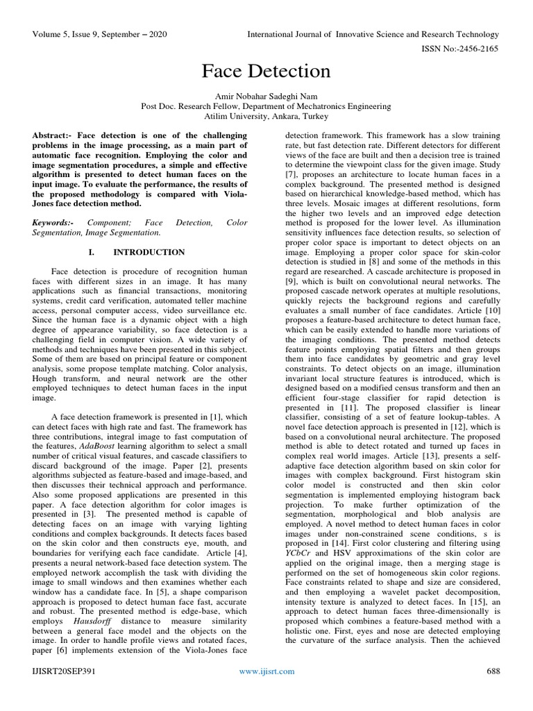 Face Detection | Download Free PDF | Image Segmentation | Rgb Color Model
