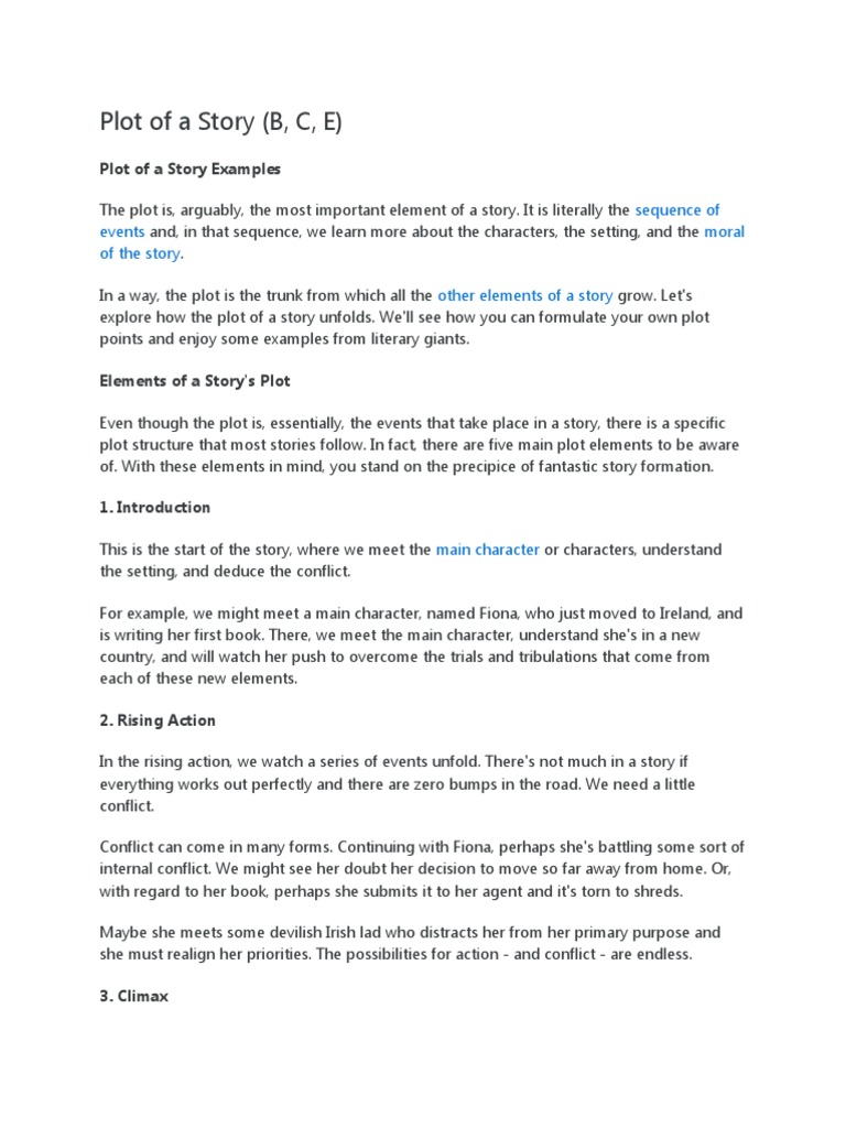 Plot of A Story (Prose) | PDF | Plot (Narrative)