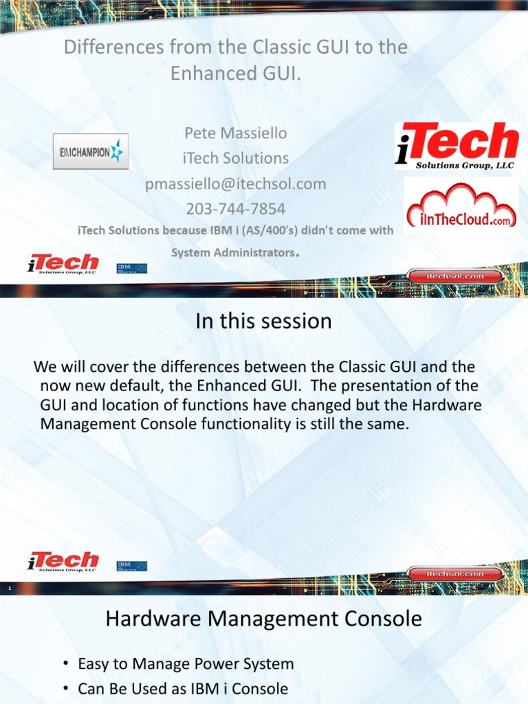 Differences Classic GUI HMC and Enhanced GUI | PDF | Information ...