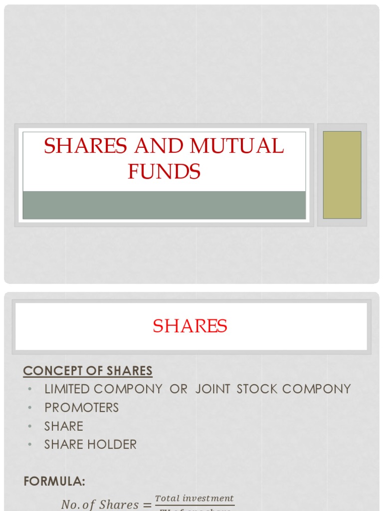 Shares and Mutual Funds Explained | PDF | Stocks | Share (Finance)