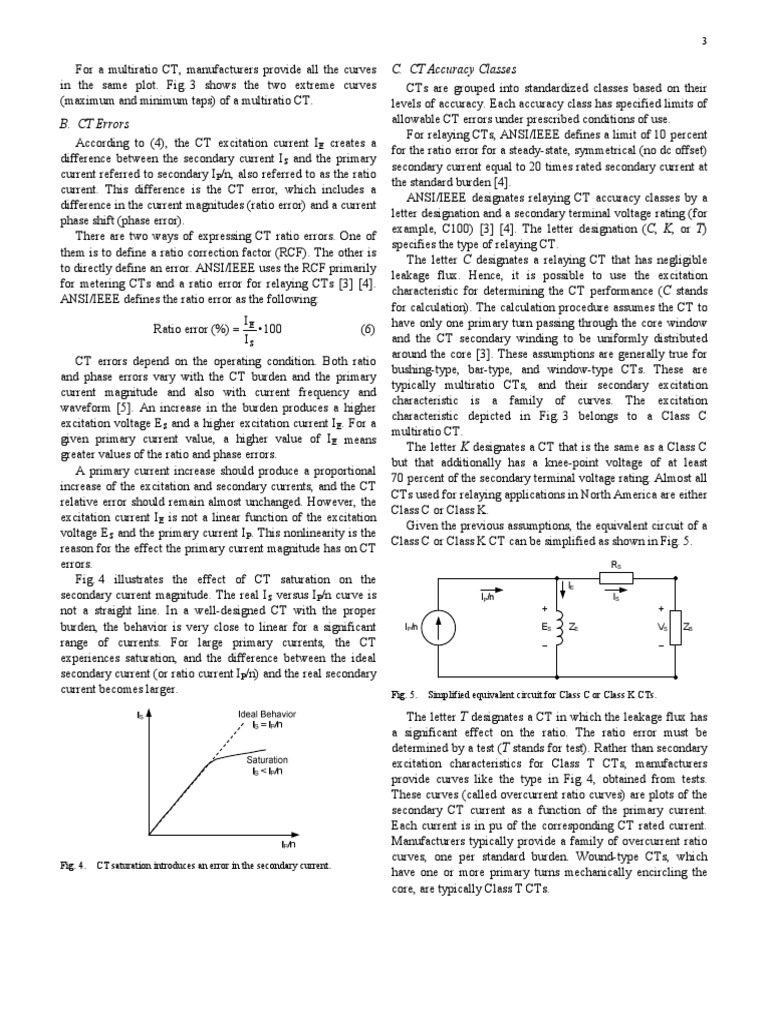 C. CT Accuracy Classes: R I I E Z V Z - + + I /N I /N | PDF | Physical ...
