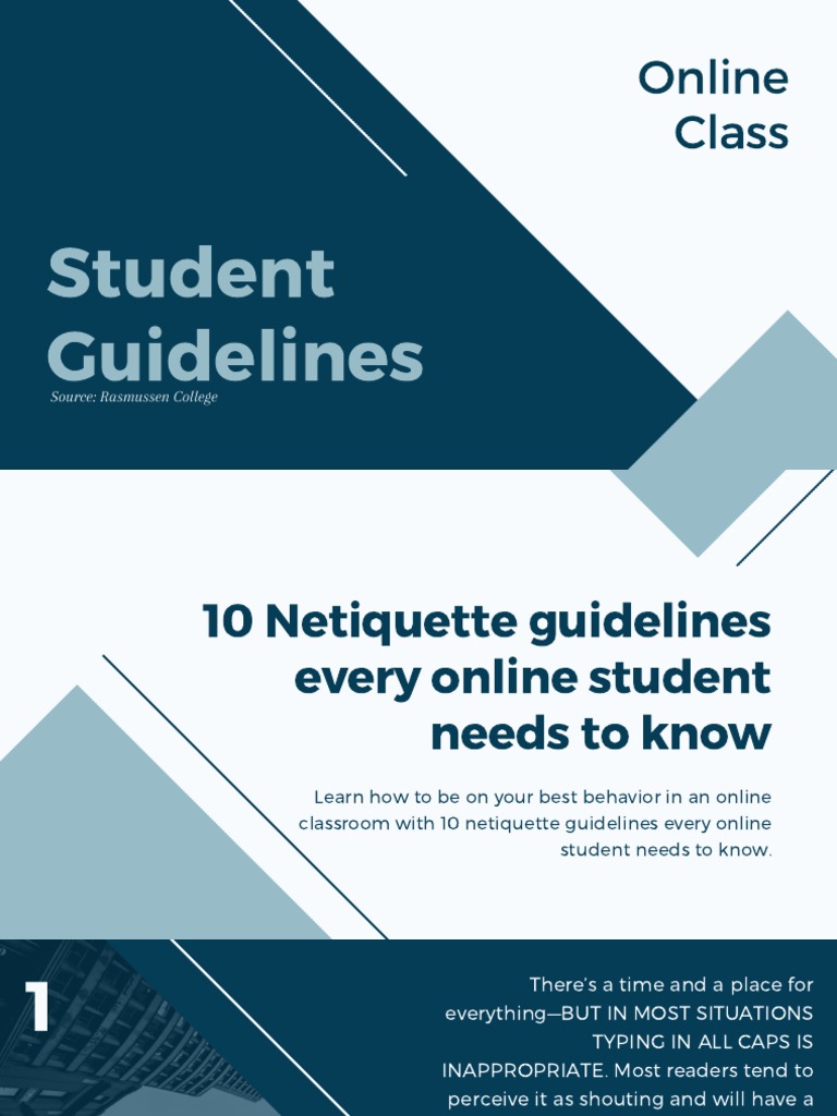 Online Class Student Guidelines | PDF | Classroom | Semiotics