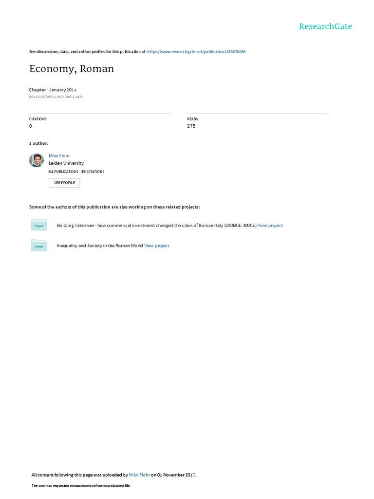 Roman Economy: Growth and Decline | PDF | Roman Empire | Retail