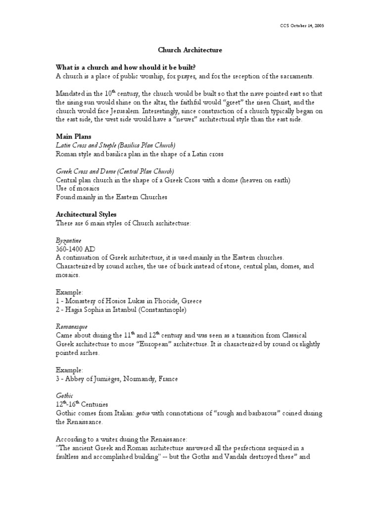 Church Architecture What Is A Church and How Should It Be Built? | PDF ...