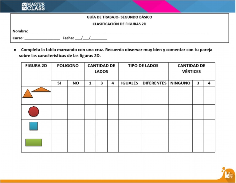 1495574386DUA - Guia de Trabajo, Clasificacion de Figuras 2D | PDF