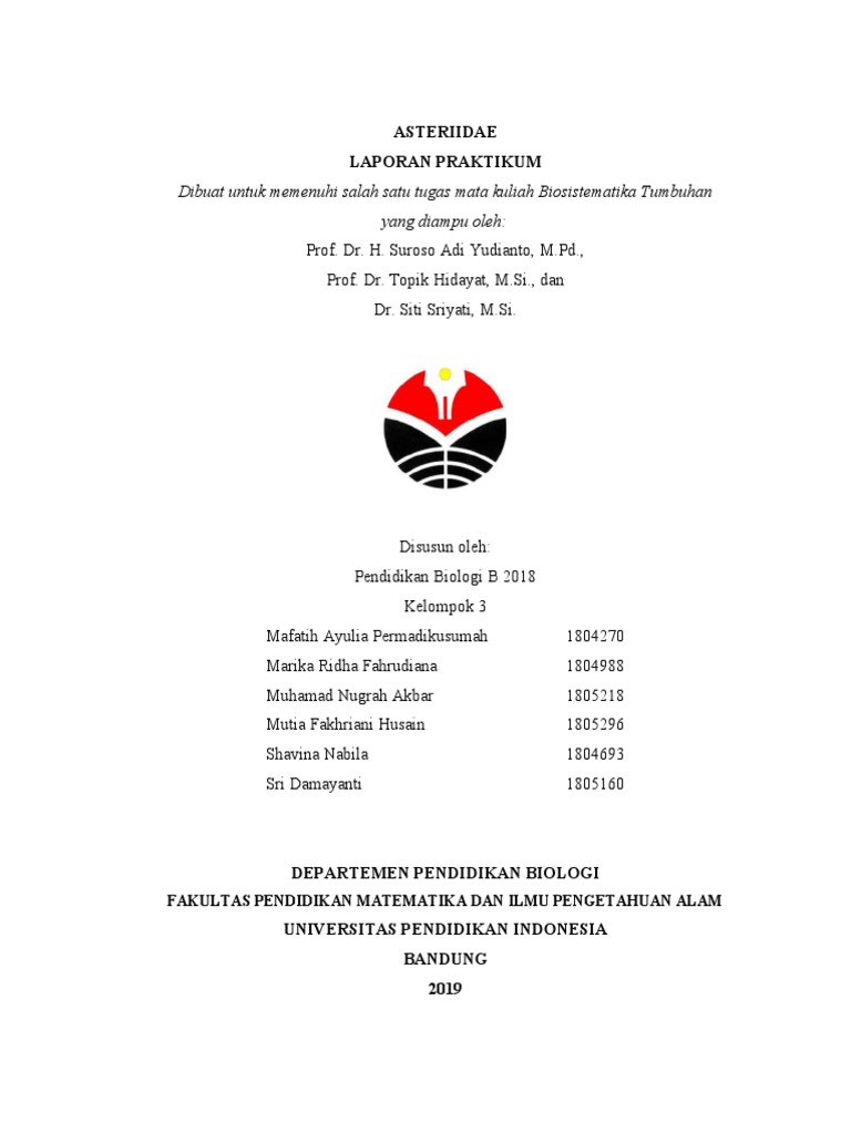 Laporan Praktikum Asteriidae | PDF