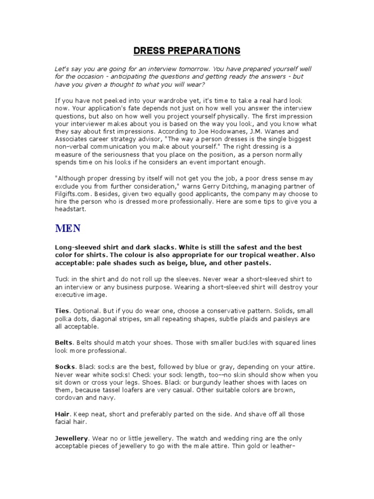 Interview Hints Pdf Interview Sock