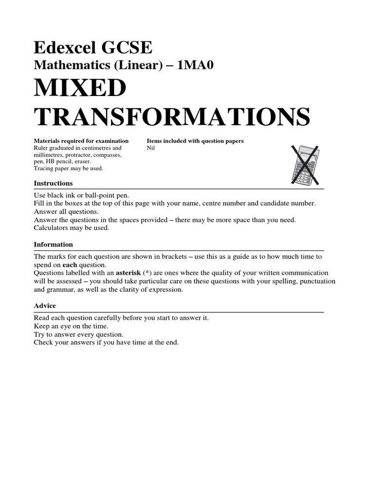 20 - Mixed Transformations PDF | PDF