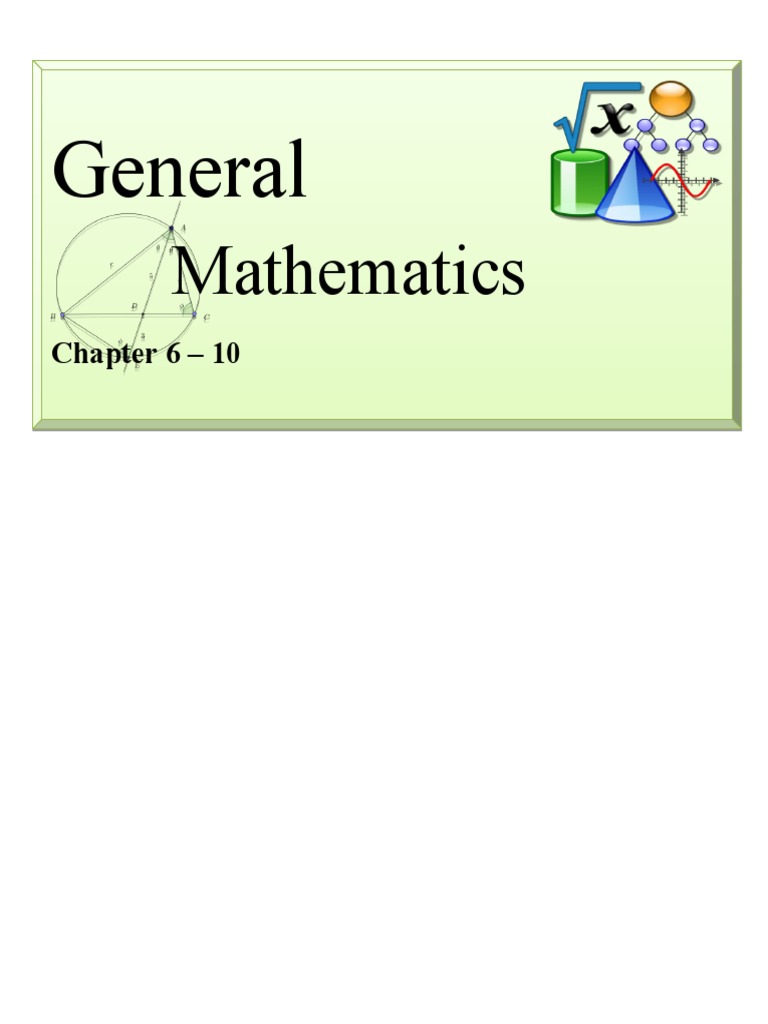 An Introduction to Key Mathematical Concepts Covered in Chapters 6 ...