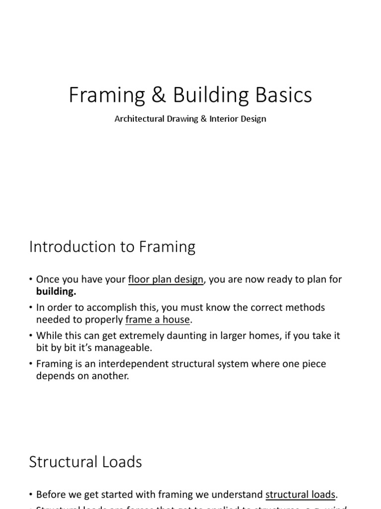 Framing and Building Basics | PDF | Framing (Construction) | Building ...