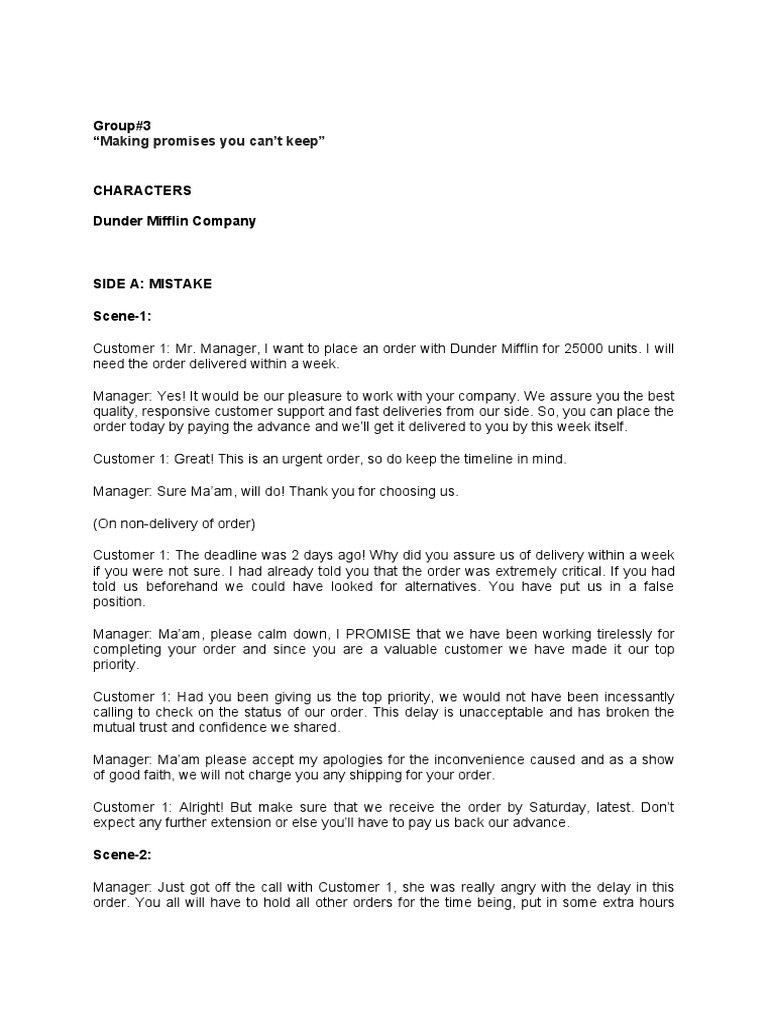 Group 3 (Section-E) - Role Play Script | PDF | Inventory | Economies