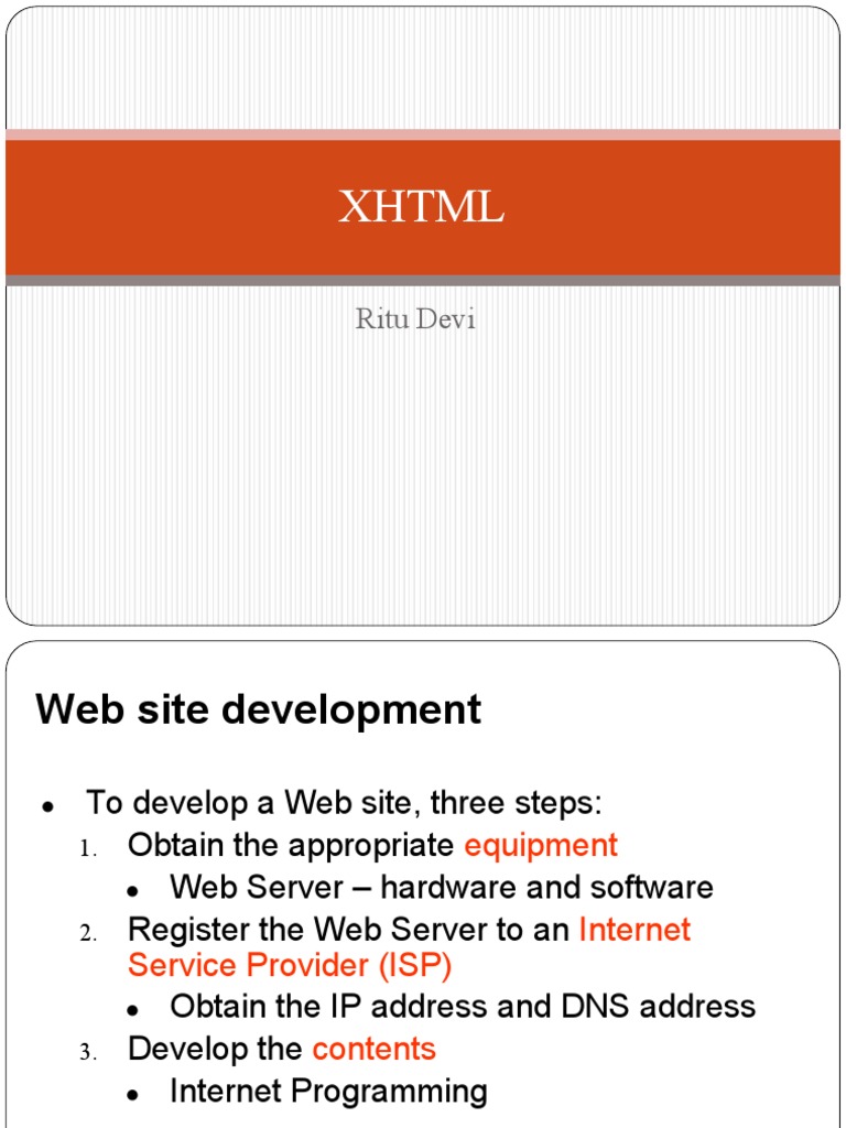 Xhtml Basics Pdf Html Element Xhtml