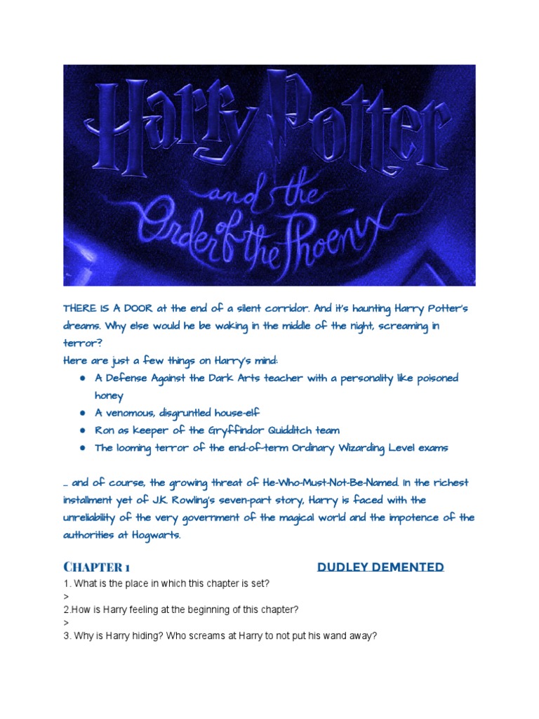 Module Harry Potter and The Order of The Phoenix | PDF | Fictional ...