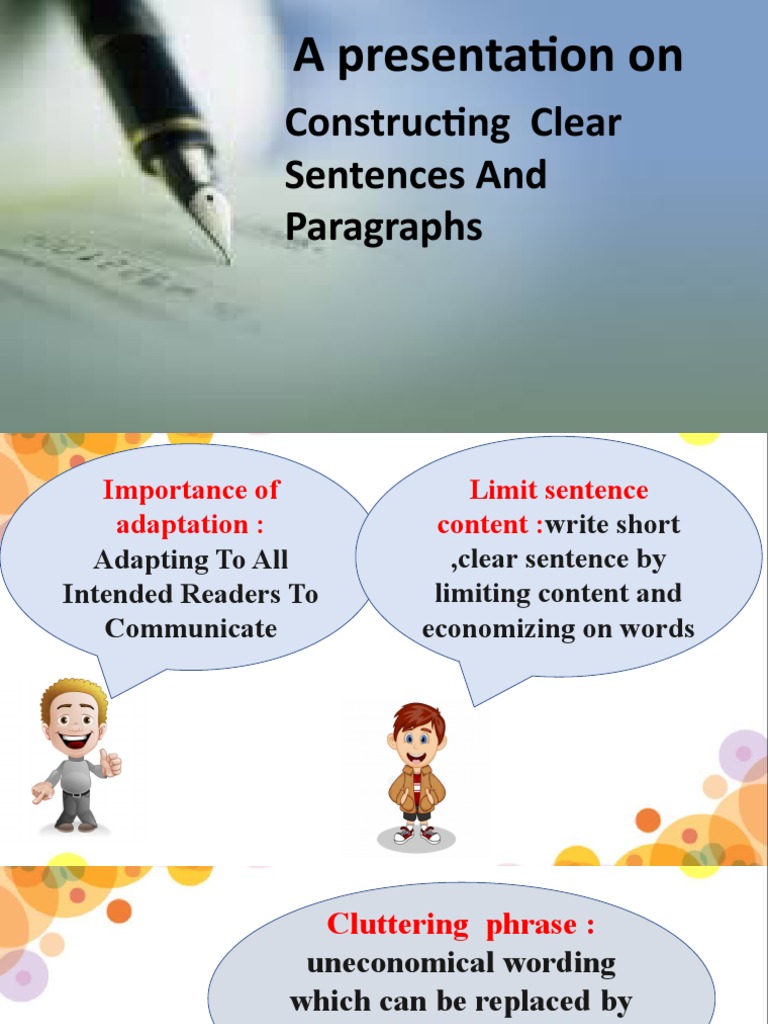 Constructing Clear Sentences and Paragraph | PDF