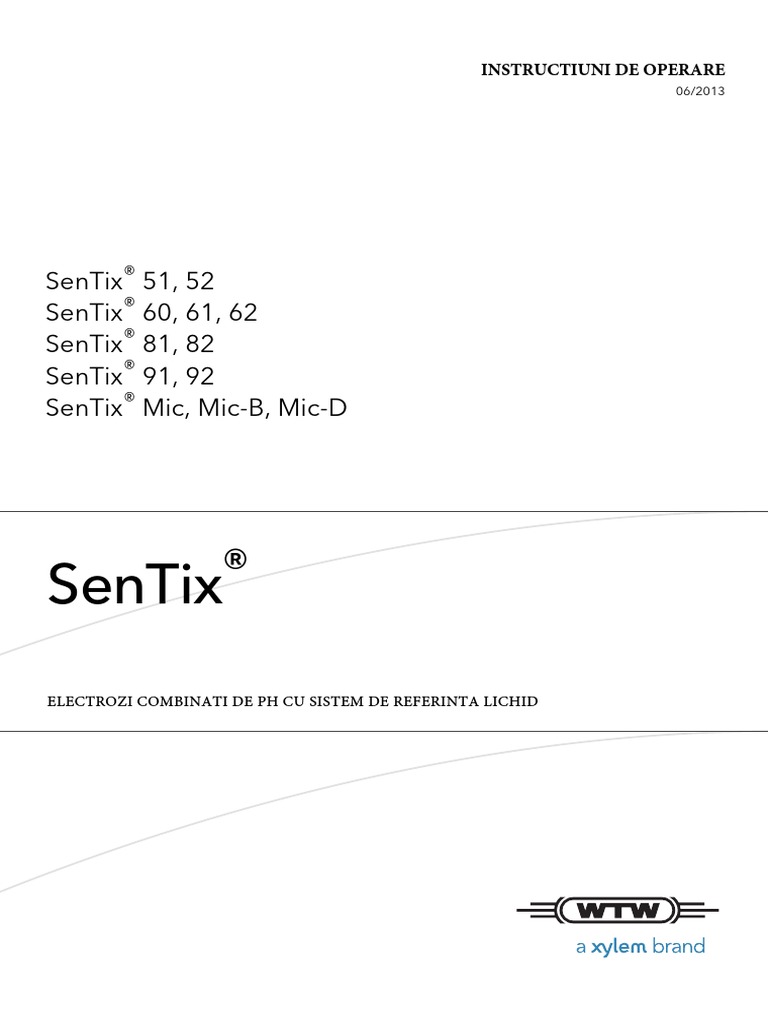 Sentix: Sentix 51, 52 Sentix 60, 61, 62 Sentix 81, 82 Sentix 91, 92 ...