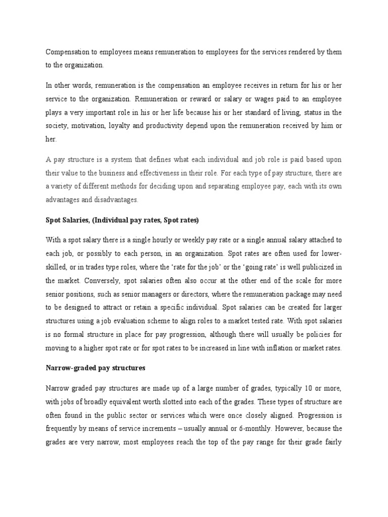 Understanding Spot Salaries and Pay Structures | PDF | Adulthood | Salary