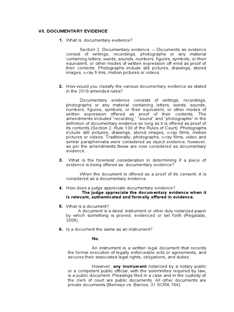 Documentary Evidence | PDF | Parol Evidence Rule | Evidence