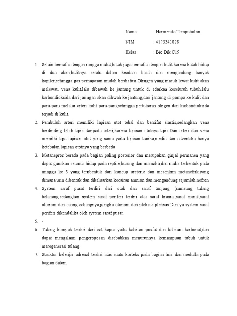 UAS - Struktur Hewan | PDF