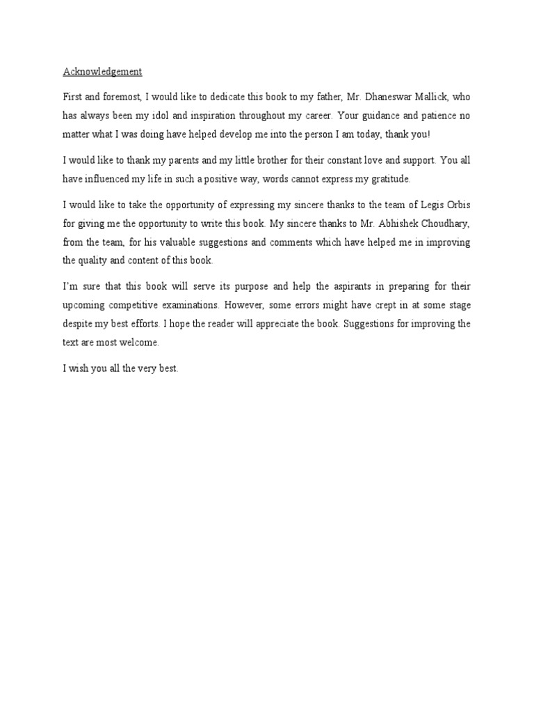 Book Acknowledgement | PDF