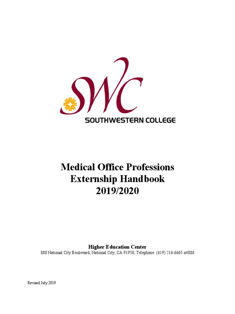 Medical Office Professions Externship Handbook 2019/2020: Higher ...