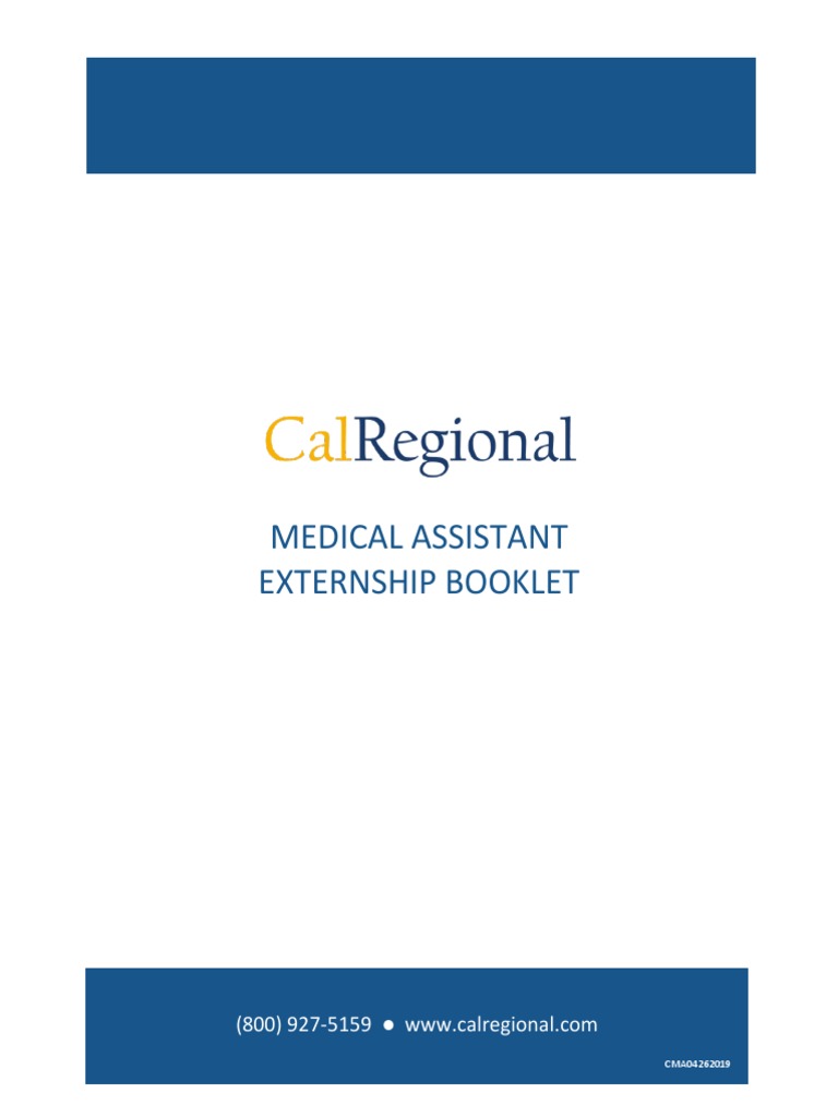 Medical Assistant Externship Booklet | PDF | Health Insurance ...