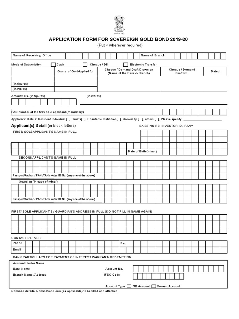 Gold Bond Form PDF | PDF | Bonds (Finance) | Cheque