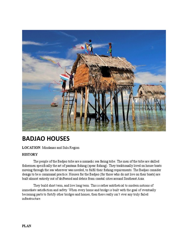 BADJAO HOUSES at TAUSUG HOUSES | PDF
